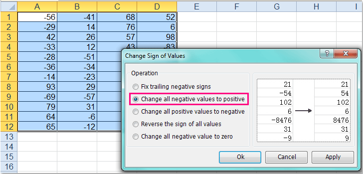 How To Remove Negative Sign From Numbers In Excel 