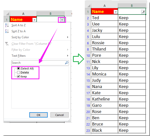How To Delete Rows If Column Contains Values From The To Remove List In Excel 