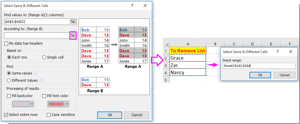 How To Delete Rows If Column Contains Values From The To Remove List In Excel 