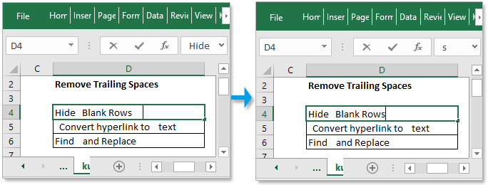 How To Remove Leading And Trailing Spaces In Excel Cells 