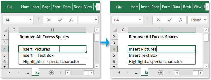 How To Remove Leading And Trailing Spaces In Excel Cells 
