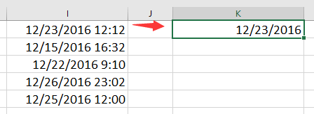 How to remove time from date in Excel?