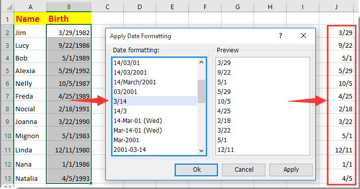 How To Extract Or Get The Year Month And Day From Date List In Excel 