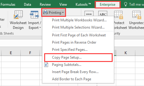 How to repeatedly print titles in multiple sheets?