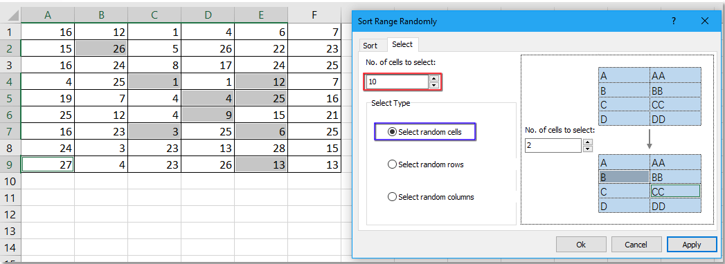 How To Select Cells Randomly In Excel 