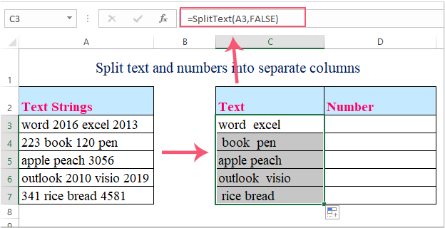 New Excel Formula To Separate Text From Numbers In A Cell Latest Formulas