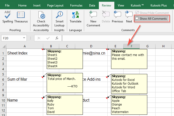 How To Show Or Hide Comments In Microsoft Excel 2016 Tips Bank2home