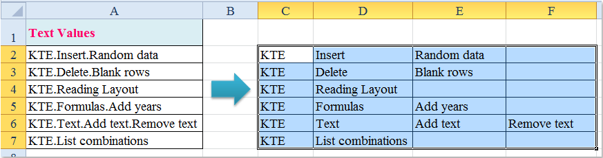 How To Split Cell Values Into Multiple Columns In Excel 