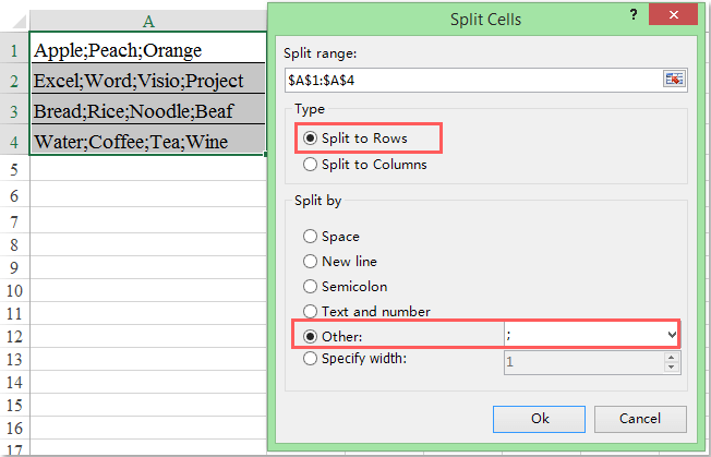 How To Split Cell Values Vertically In Excel 