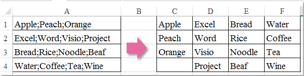 How To Split Cell Values Vertically In Excel 