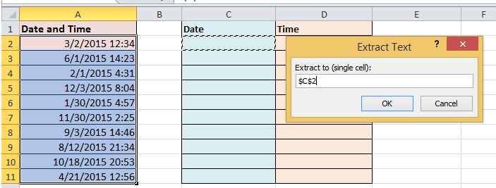 How To Split Date And Time From A Cell To Two Separated Cells In Excel 