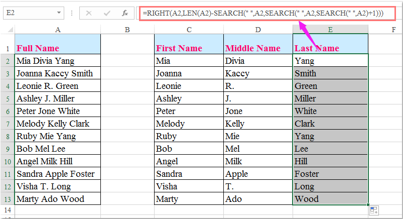 Surname With Initials Example