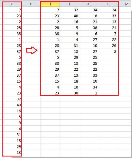 How To Split A Long Column Into Multiple Columns In Excel 
