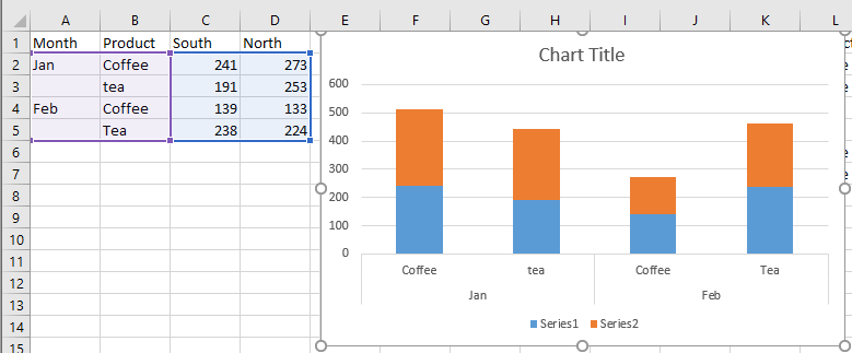 Stacked Column Chart Excel