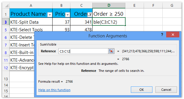 Excel Formula Sum Filtered Cells Peran Sekolah