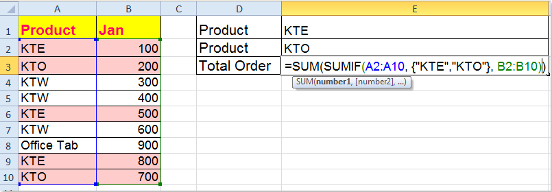 Sumif Formula In Excel For Two Conditions