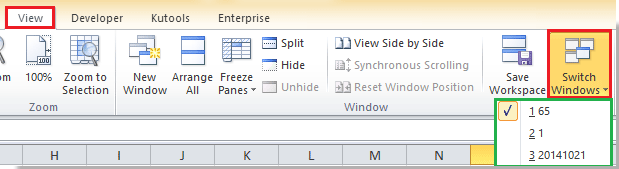How To Switch Workbooks In Excel 