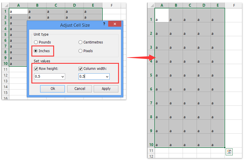 How To Create Grid Paper square Template In Excel 