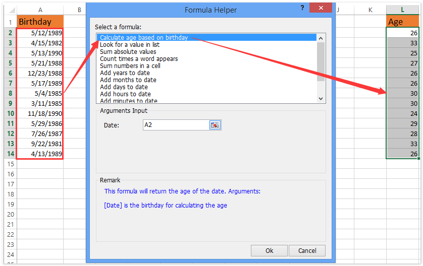 How To Calculate Average Age By Year month date In Excel 
