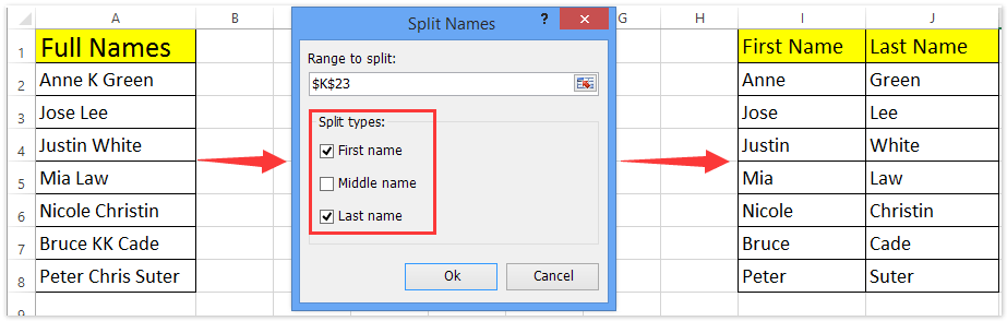 How To Split Full Name Into First And Last Name In Excel Computer