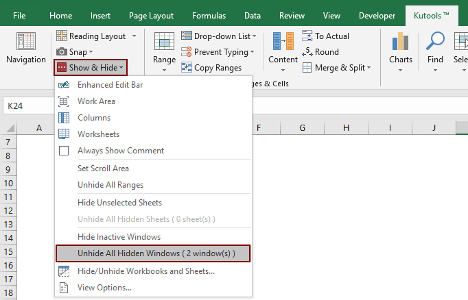 How To Show Or Unhide The Workbooks In Excel 