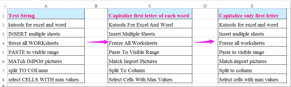 Hoe Kan Ik In Excel Alleen De Eerste Letter Of De Eerste Letter Van Elk 