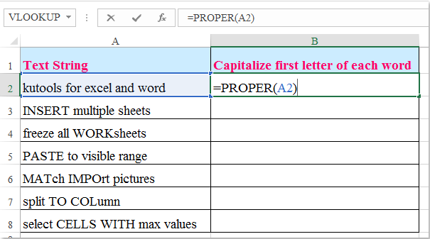 How To Capitalize First Letter Only Or First Letter Of Each Word In Excel 