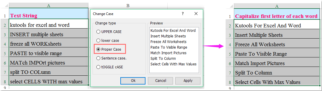 Hoe Kan Ik In Excel Alleen De Eerste Letter Of De Eerste Letter Van Elk 