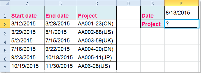 How To Vlookup Between Two Dates And Return Corresponding Value In Excel 