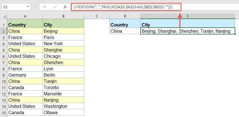 How To Vlookup And Return Multiple Values Vertically In Excel 