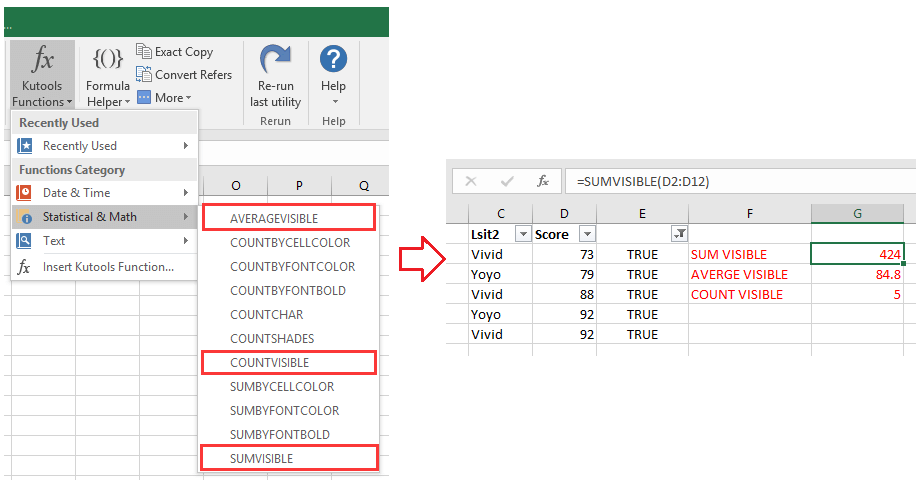 How To Quickly Average Visible filtered Cells Only In Excel 