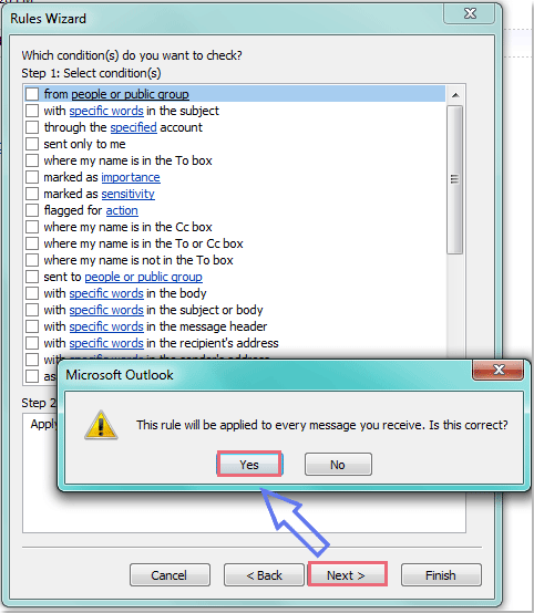 How to block email with no subject or sender in Outlook?