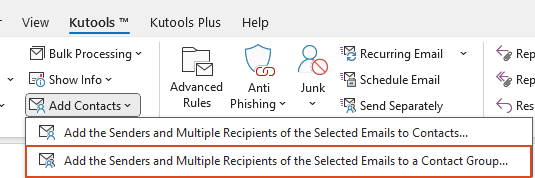 How to quickly add new contacts from email to Outlook address book?