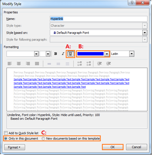 How To Change Hyperlink Color In Outlook 