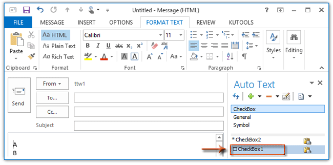 How To Add Checkbox Controls Or Checkbox Marks Into Email Messages In 