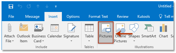 How To Insert attach An Image Inline in Email Body In Outlook 