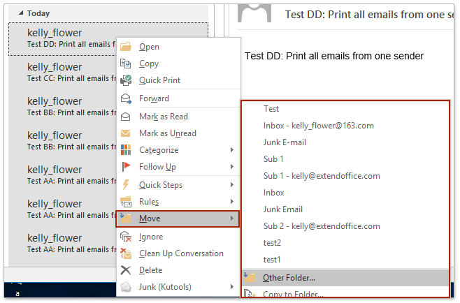 How To Move Emails From Sender To A Certain Folder In Outlook 