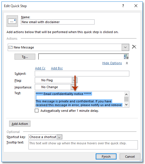 How To Add Disclaimer Signature text footer In Emails In Outlook 