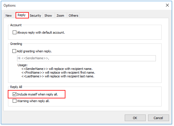 How to reply all including myself in Outlook?