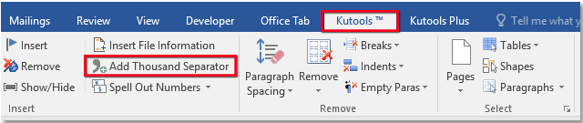 How To Add Thousand Separator To Numbers In Word Document 