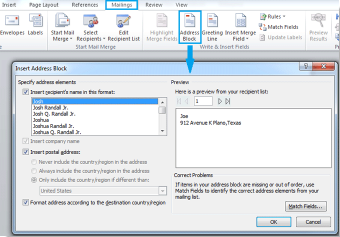 How To Create And Print Envelopes From The Mailing List In Word 