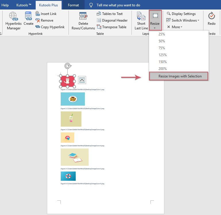 How To Insert Multiple Pictures With Same Size In Word Document 