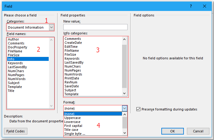 How To Insert Document Information In Word 