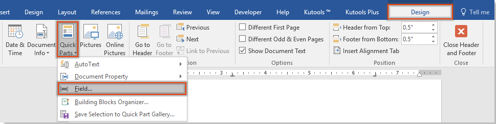 How To Insert File Path And Name Into Documents Footer Or Header In Word 