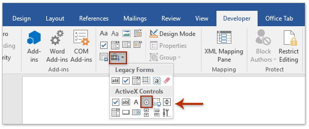 How To Insert Radio Button In Microsoft Word Document 