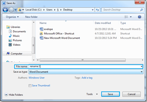 How To Rename A Document In Word 