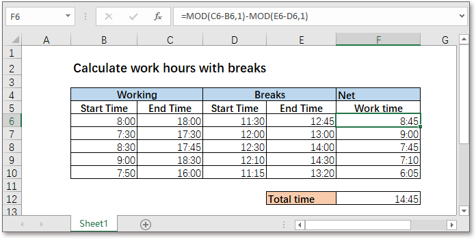 21 Excel Spreadsheet Formula For Timesheet Latest Formulas Riset