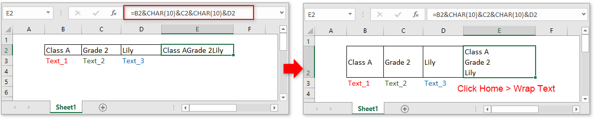 Excel Formula Combine Cells With Line Break