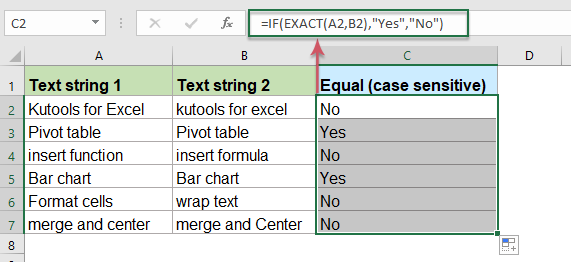 Compare Two Or More Text Strings In Excel