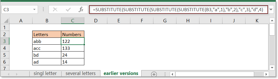 Excel Formula Convert Letter To Number